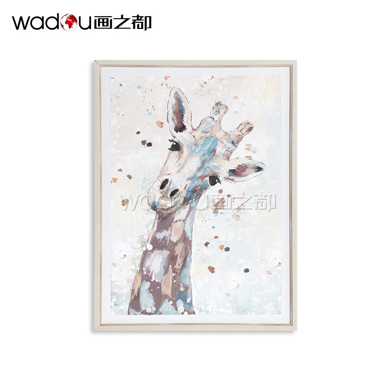 Framed art-Digital print with rubbing paper mounted by canvas backgrou ...