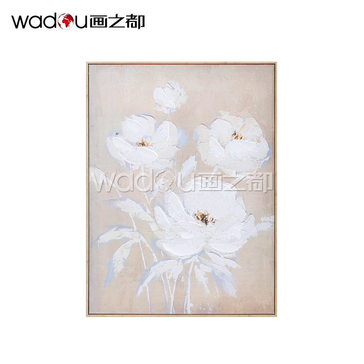 Flower art-Textured flatbed printing with 30% Sand mixed brushstrokes ...